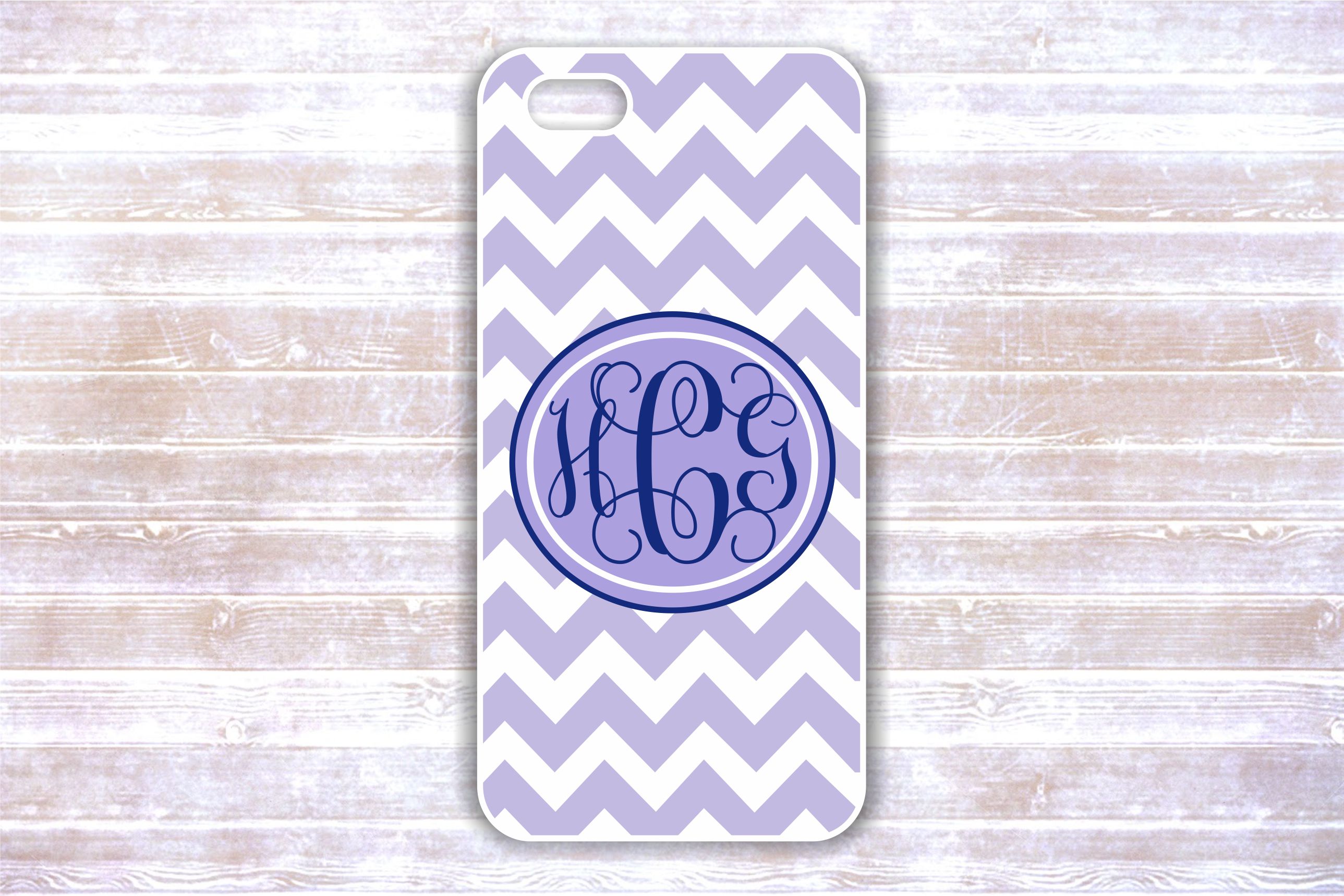 Monogrammed Iphone 5 Case - Pink And Navy Chevron - Personalized Hard Cases For Iphones on Luulla